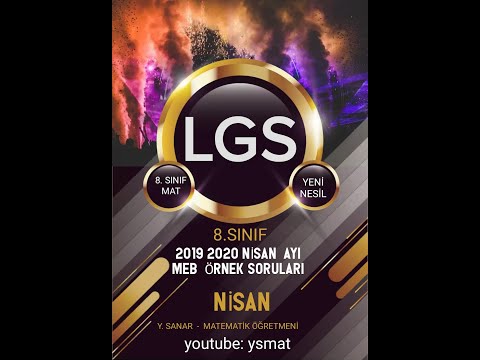 2020 Nisan ayı Meb MATEMATİK Örnek Soruları ilk bölüm ys