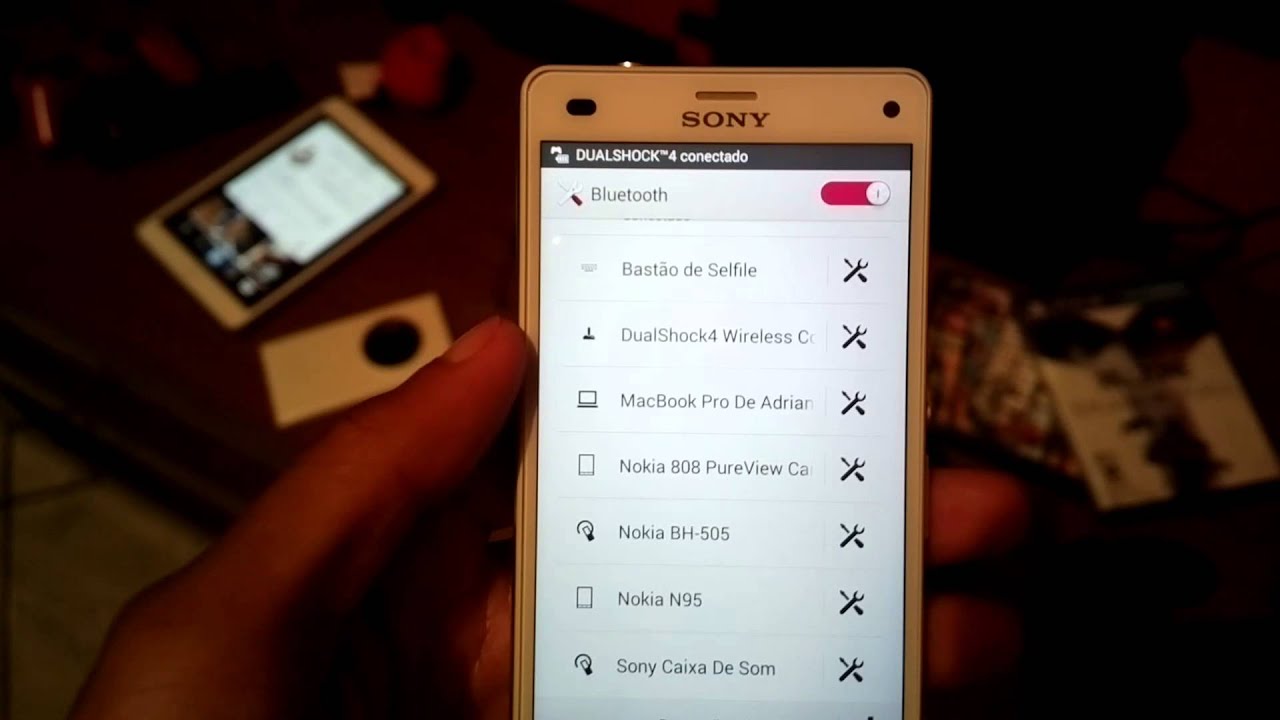 Sony Xperia Z3 Compact conectando o dualshock 4 via bluetooth BR PT ...
