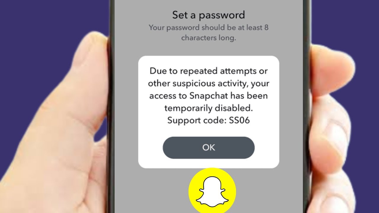 Snapchat Due To Repeated Failed Login Attempts or Other Suspicious ...