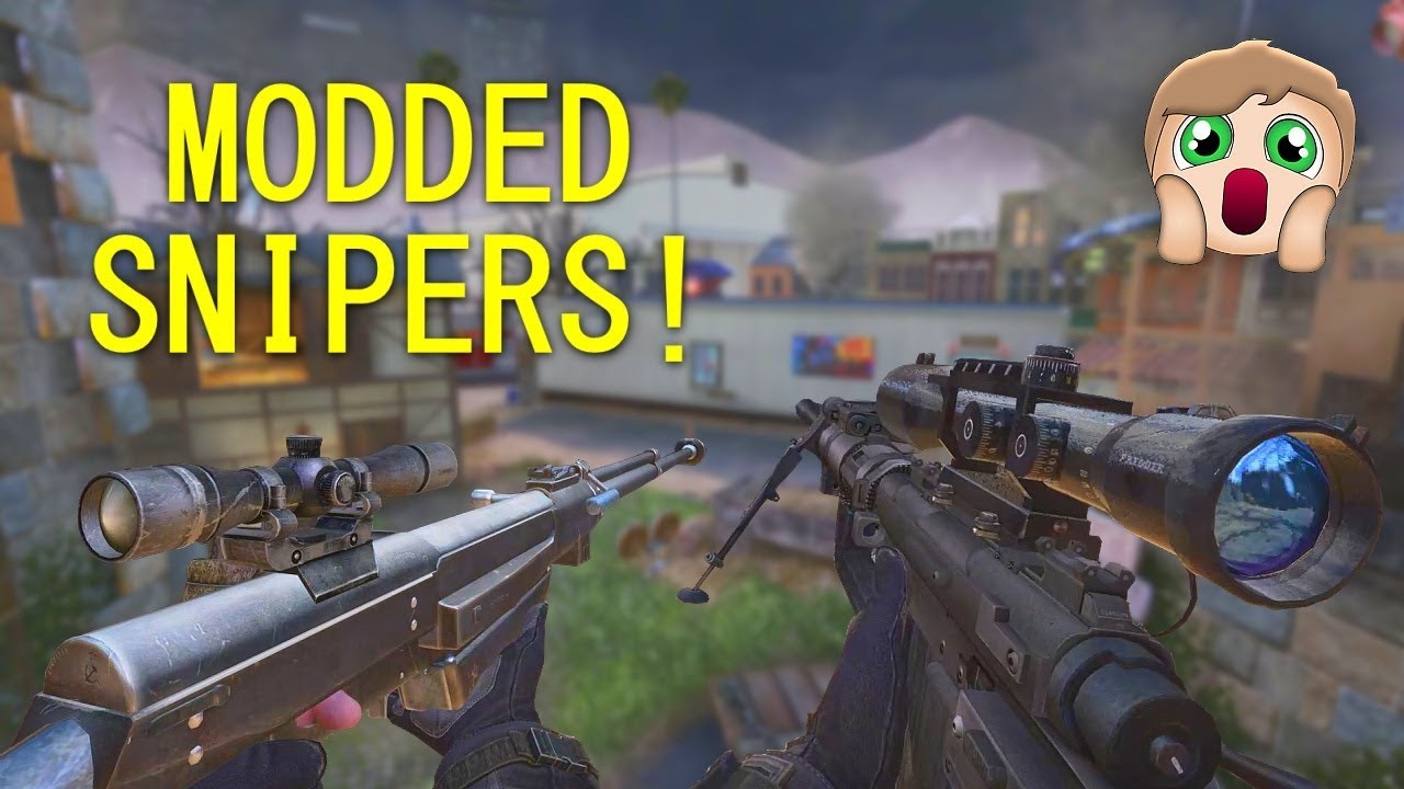 BO2 MODDED SNIPER TRICKSHOTTING! - YouTube