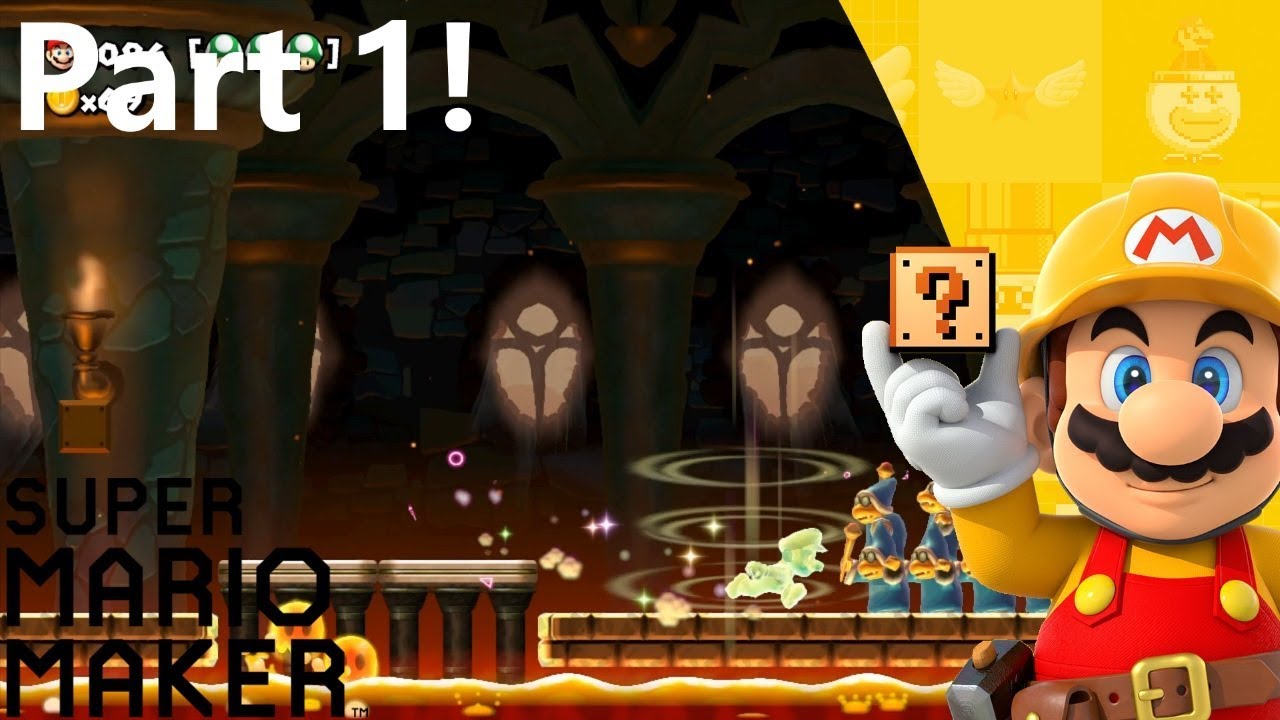 Super Mario Maker Couch Duo! Part 1 100 Mario's! - YouTube