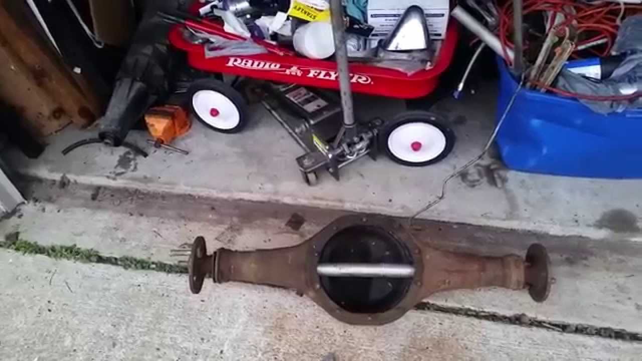 Shortened ford 9 inch rear end for subaru 360 v8 - YouTube
