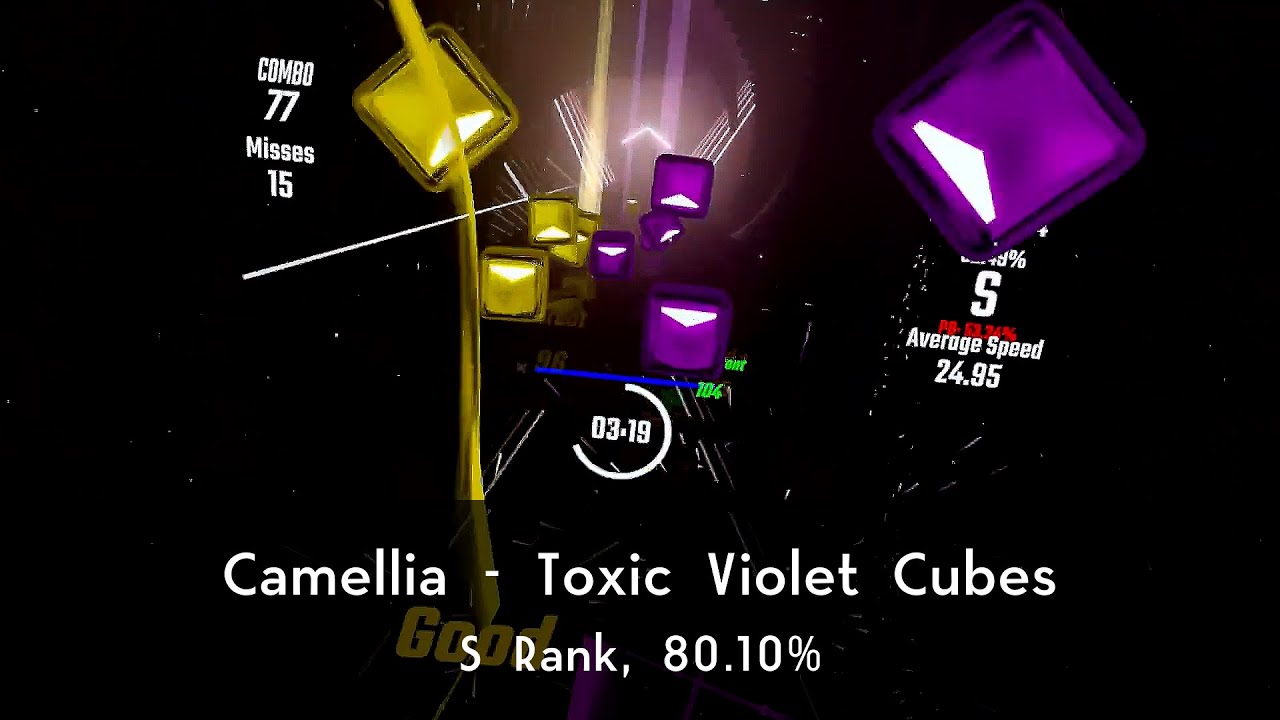 Beat Saber | Camellia - "Toxic Violet Cubes" | S Rank, 80.10% - YouTube
