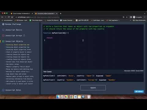 Accessing object properties | Javascript challenger Series #1 - YouTube