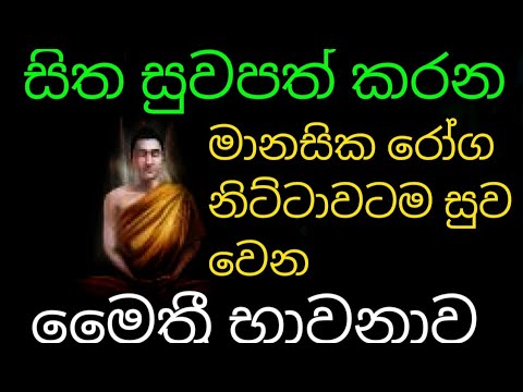 maithree meditation |සිත සුවපත් වන මානසික රෝග නිට්ටාවටම සුව වන මෛත්‍රී ...