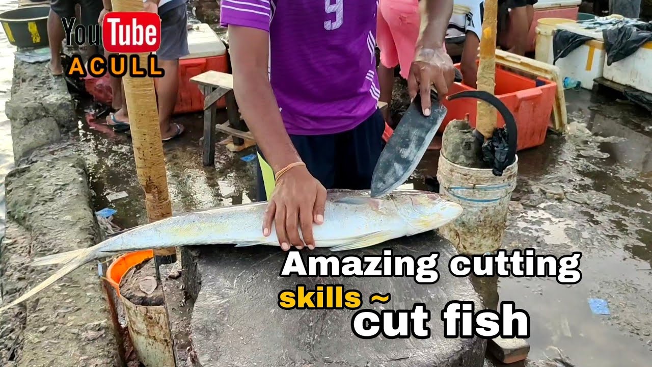 amazing cutting skills,,,cut fish lamadang/// - YouTube