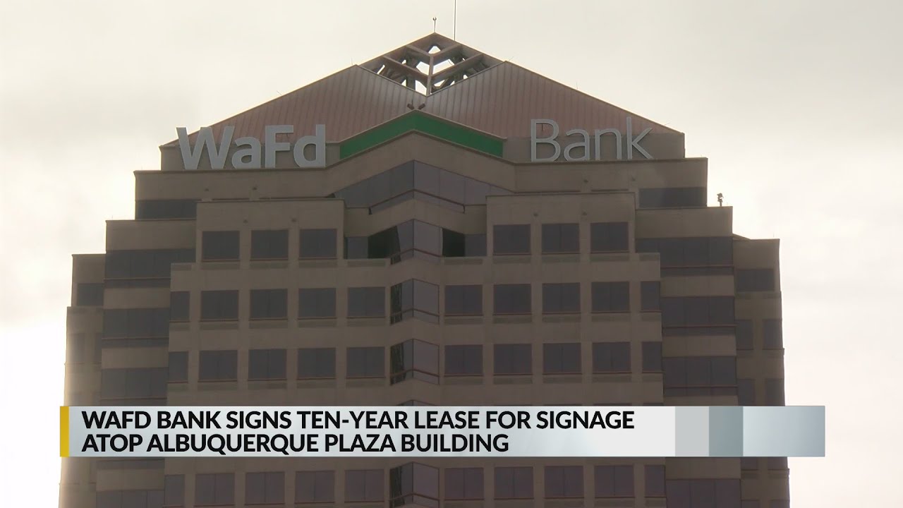 Albuquerque Plaza building gets new name, sign - YouTube