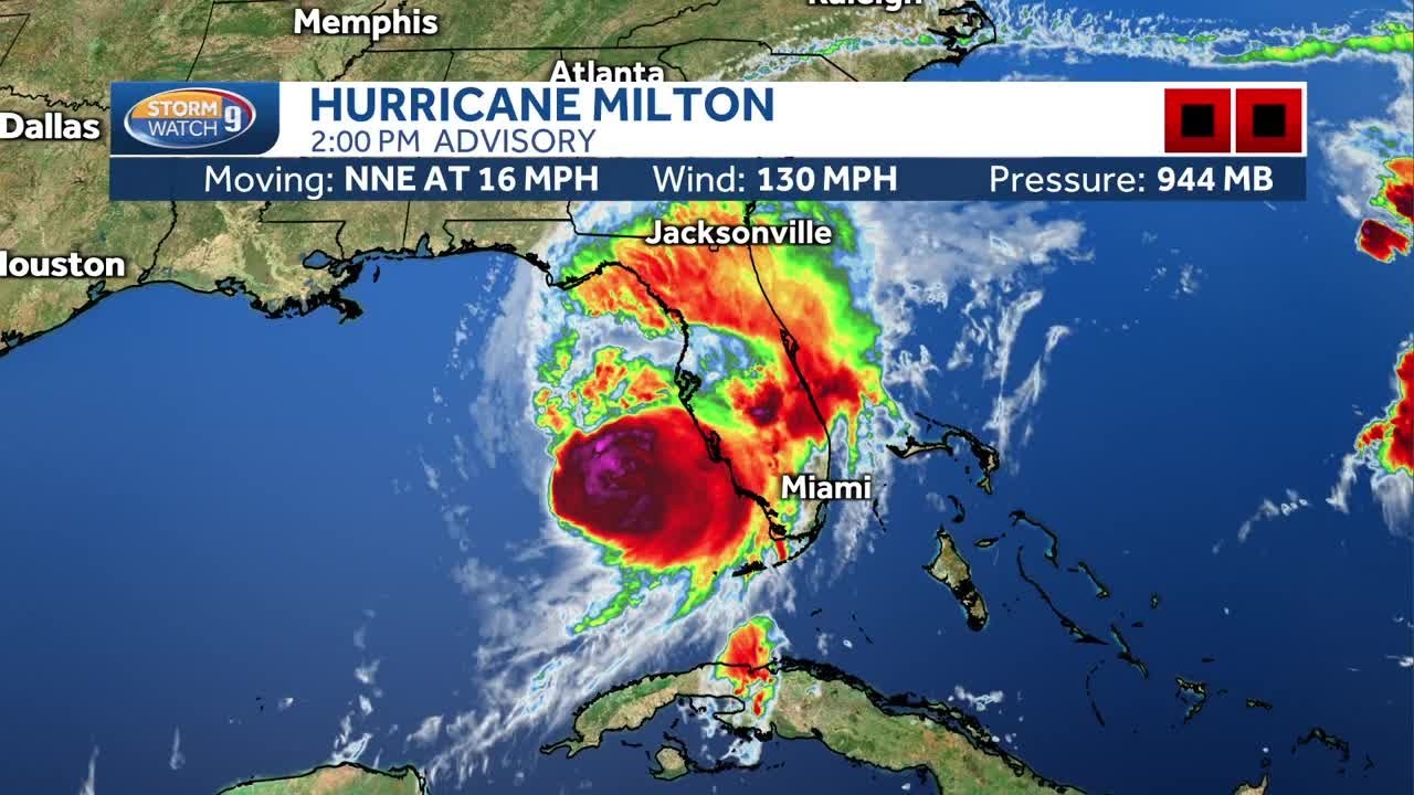Hurricane Milton track update: Storm weakens again as it nears Florida ...