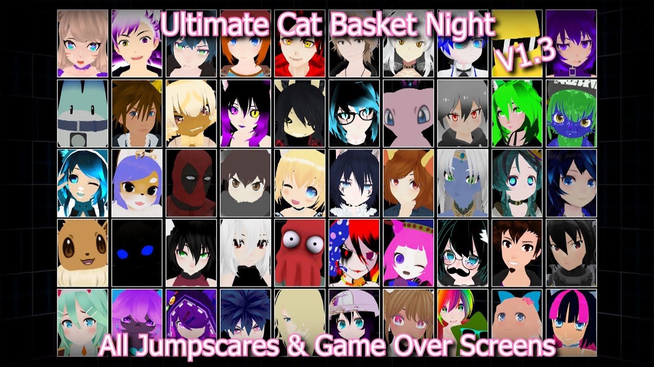 Ultimate Cat Basket Night V1.3 - All Jumpscares & Game Over Screens ...