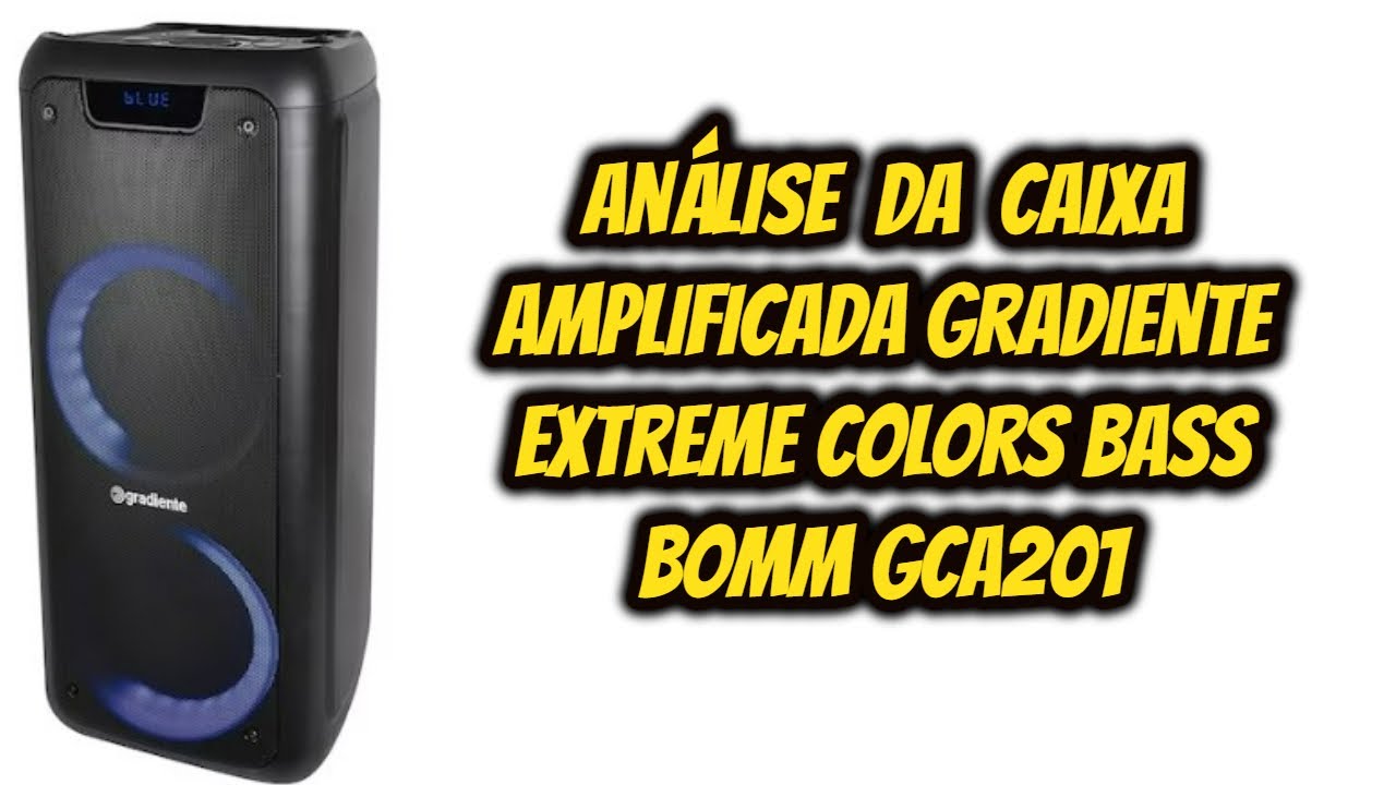 Caixa Amplificada Gradiente Extreme Colors Bass Bomm GCA201 Bluetooth ...