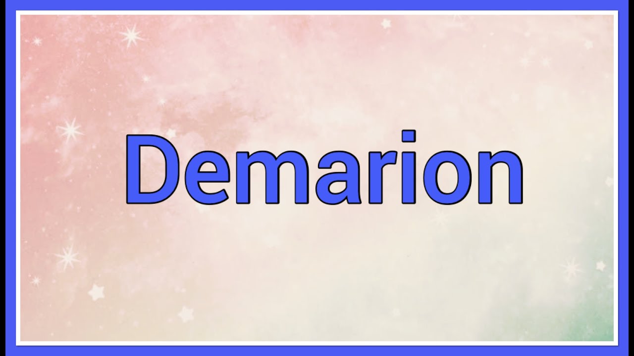 Demarion | Name Origin - YouTube