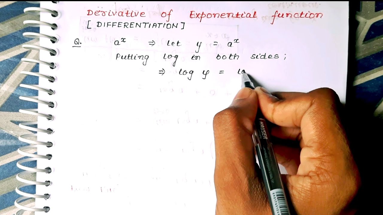 Derivative of a^x (exponential function) | Proof of a^x through ...