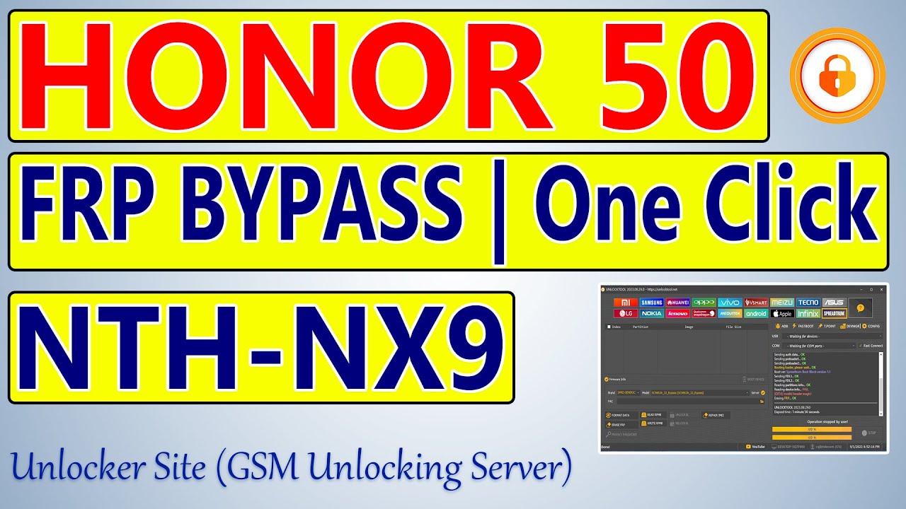 Honor 50 (NTH-NX9) FRP Bypass By Unlock Tool - YouTube