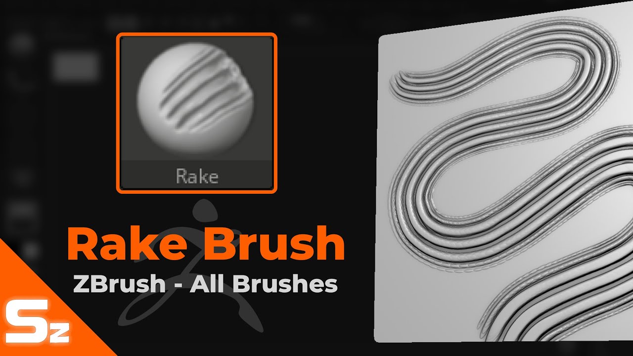 Rake Brush: ZBrush All Brushes - YouTube