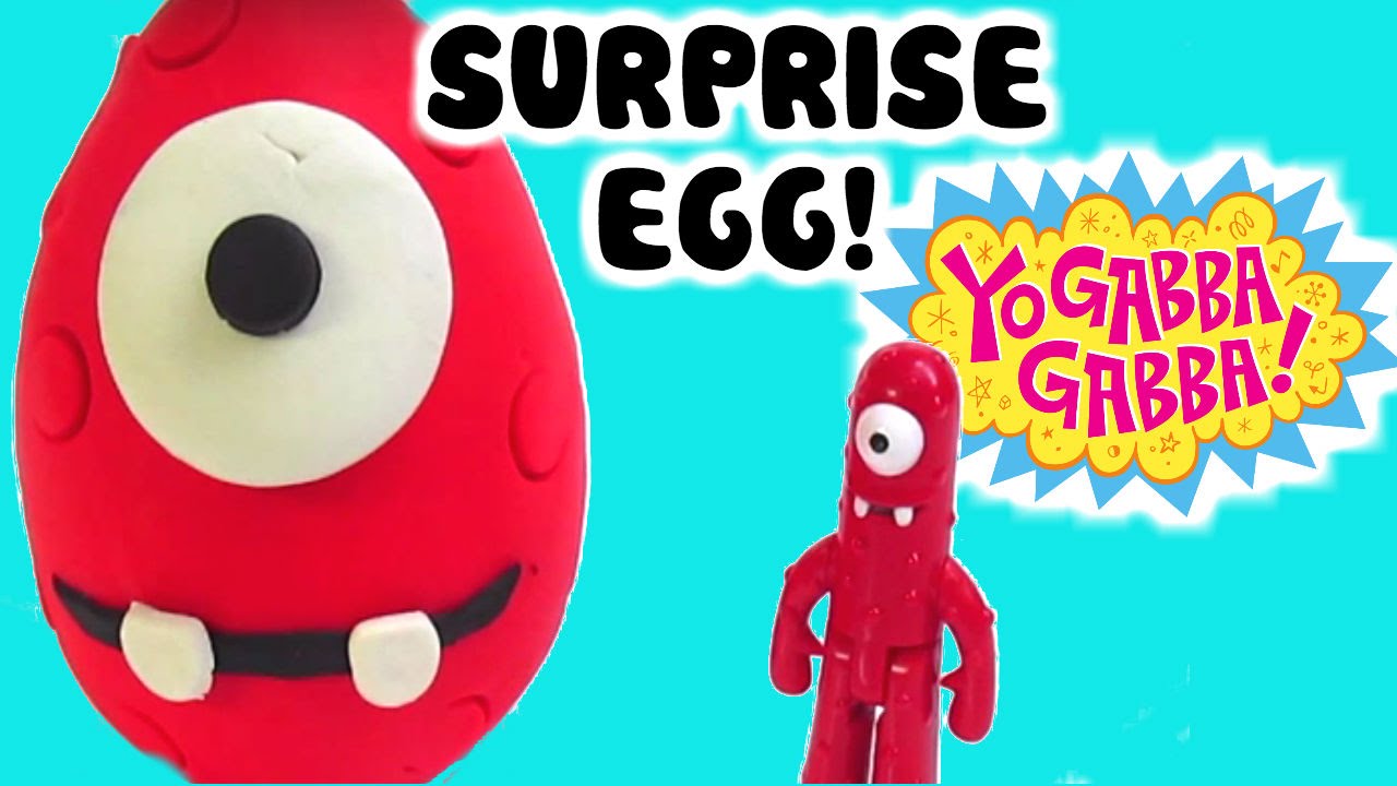 YO GABBA GABBA! GIANT MUNO Play-Doh Surprise Egg! Surprise Toys inside ...