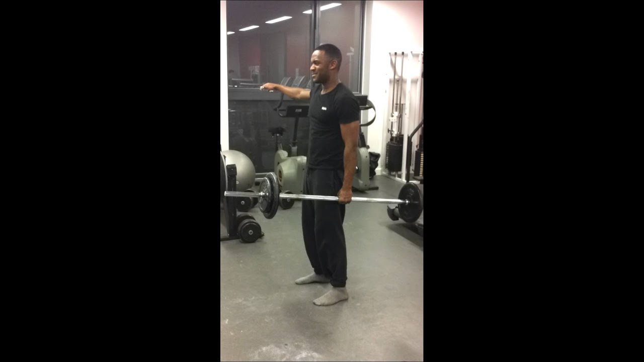 Barbell one arm side deadlift - YouTube