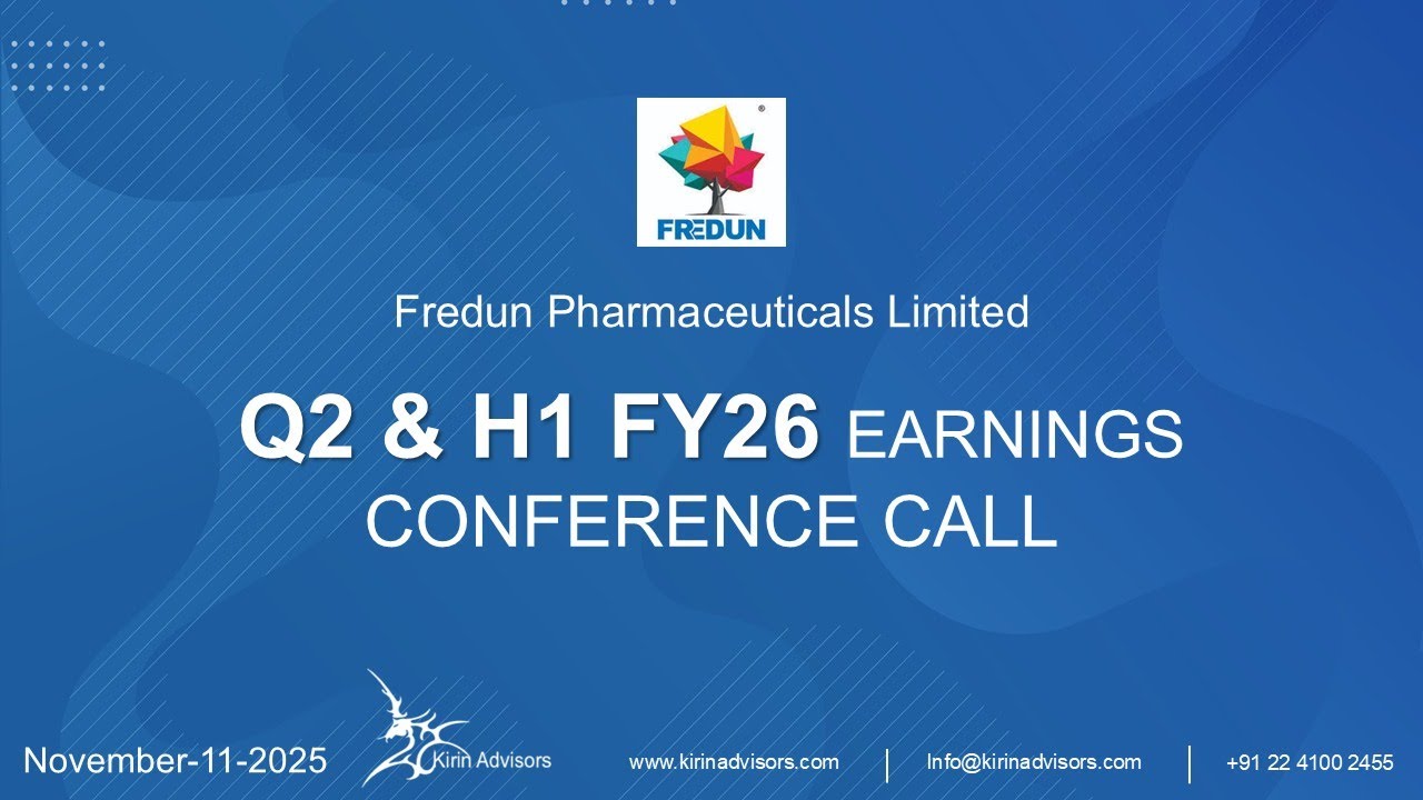 Fredun Pharmaceuticals Limited Q2 & H1 FY26 Earnings Conference Call ...