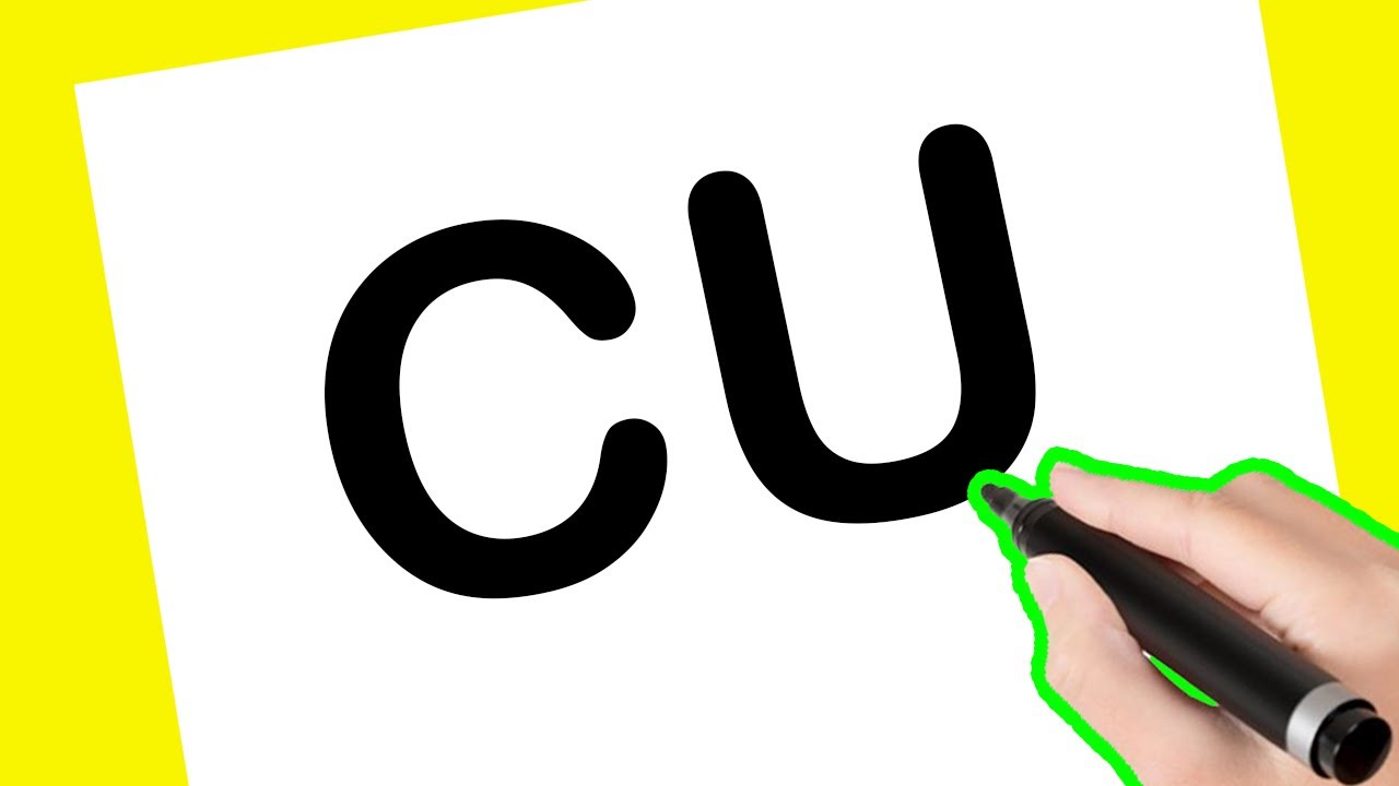 COMO TRANSFORMAR a PALAVRA " C U " em um DESENHO - YouTube