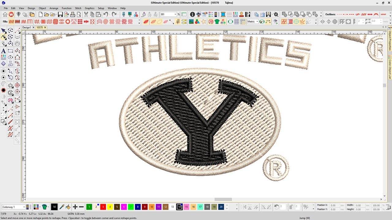 Byu Cougars Embroidery logo - YouTube