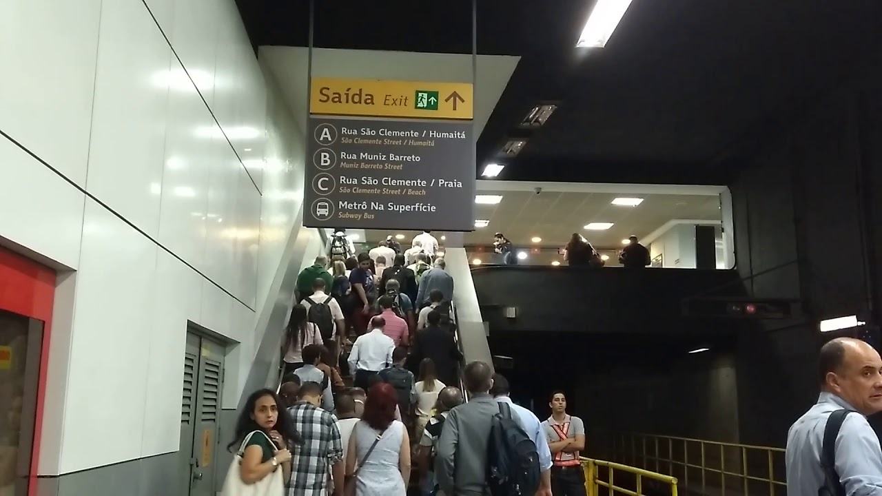 O RIO QUE NOS ENVERGONHA - ESTAÇÃO BOTAFOGO DO METRÔ-RIO - EMBARQUE x ...