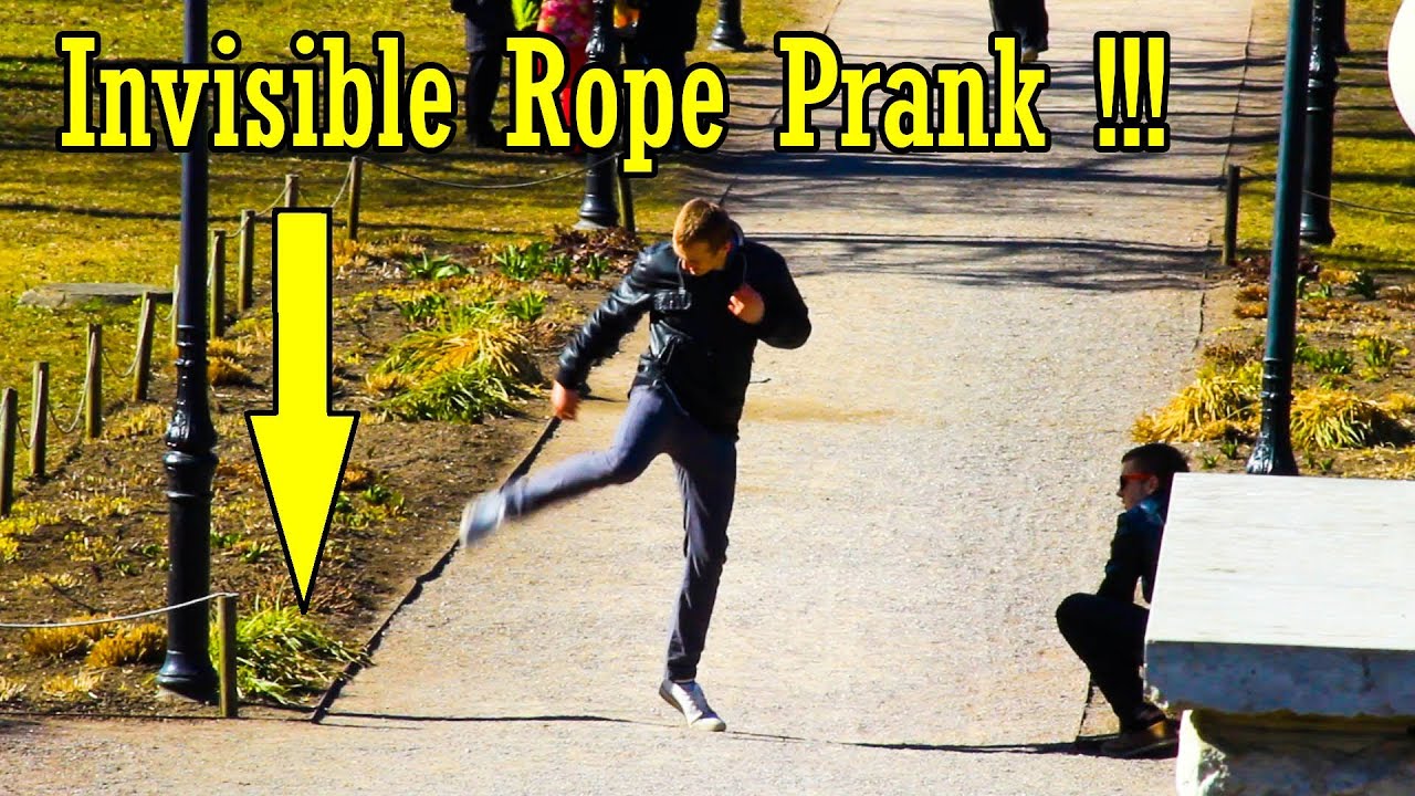 Invisible Rope Prank!!! - YouTube