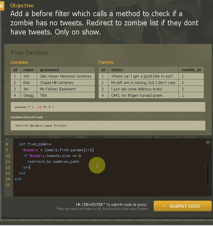 Rails For Zombies - Lab 4-4 - YouTube