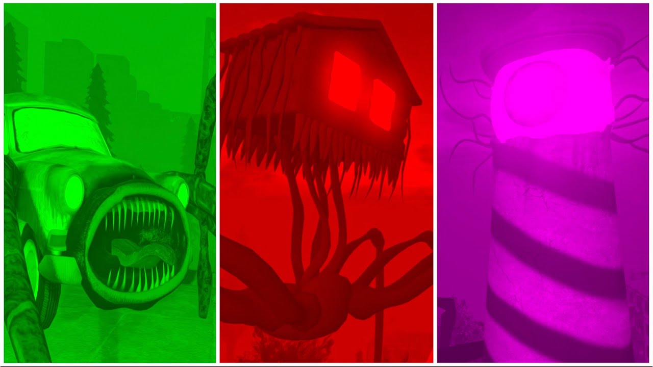 CAR EATER VS HOUSE HEAD VS LIGHTHOUSE MONSTER — COFFIN DANCE - YouTube