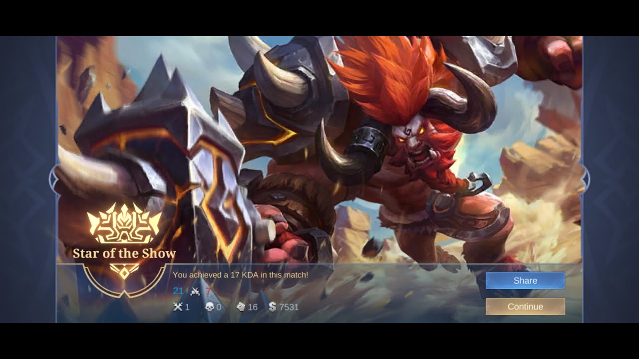 MVP Minotaur Gameplay with No Deaths, Minotaur Tutorial, Mobile Legends ...