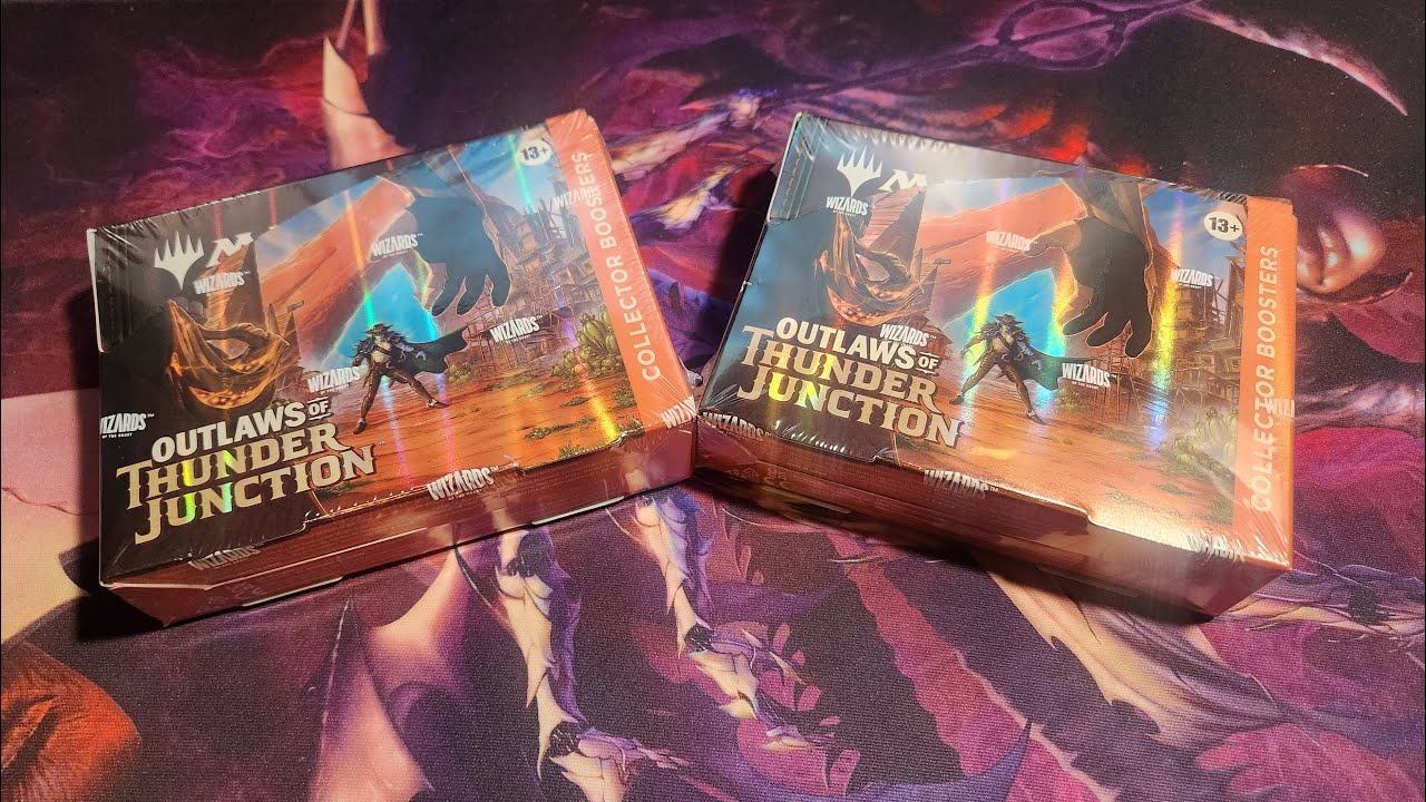 Double MTG Outlaws of Thunder Junction Collector booster box opening ...