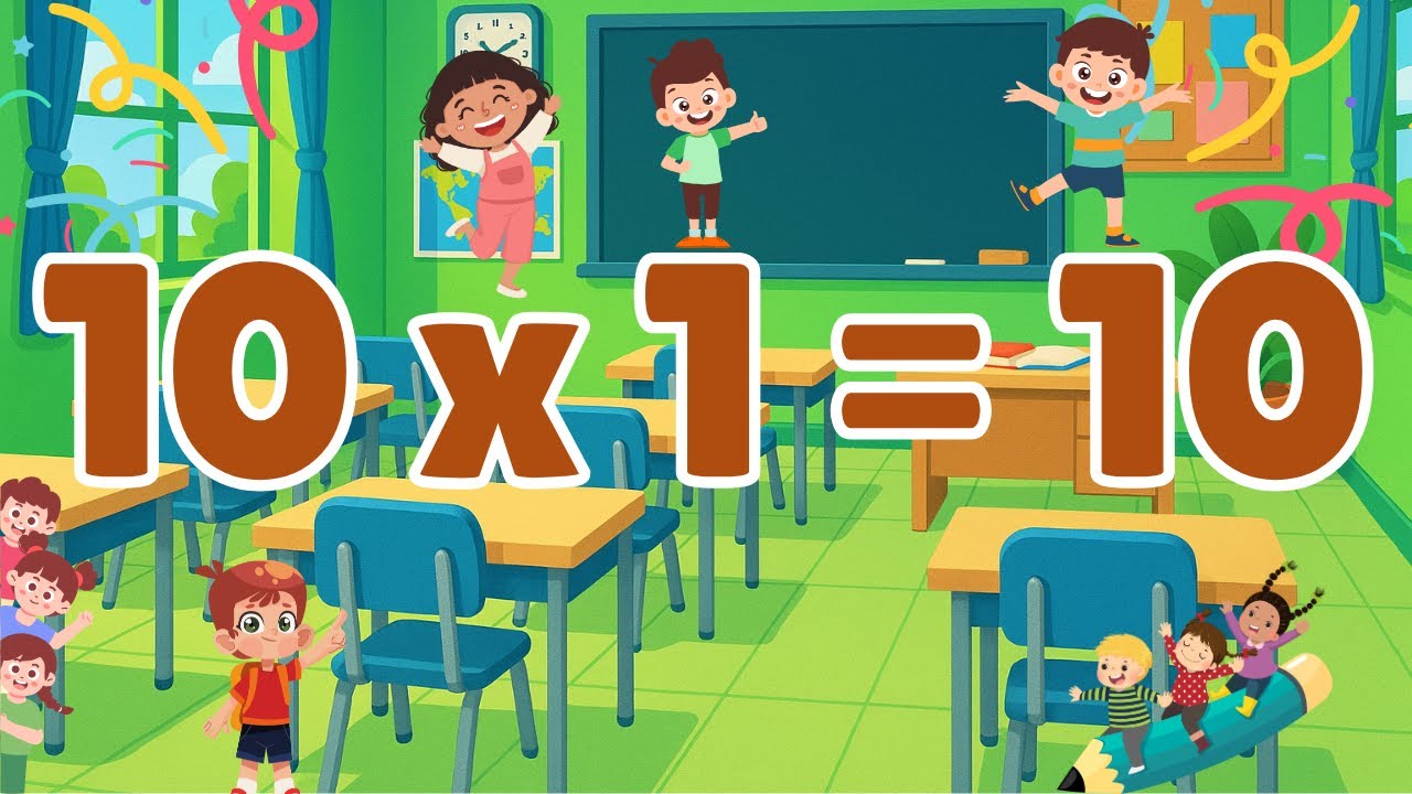 10 Times Table Song for Kids 🎵 | Easy & Fun Multiplication Song with ...