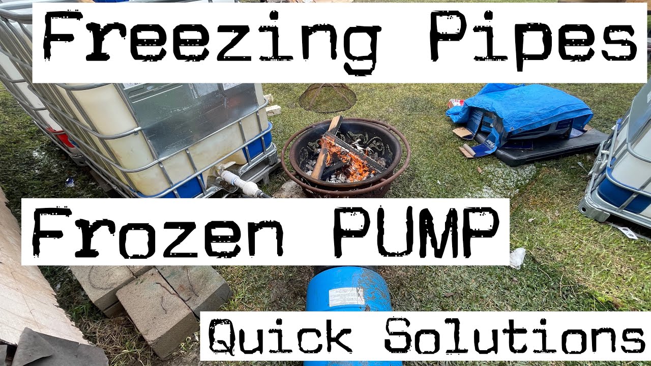 FROZEN PIPES, FROZEN PUMP what can you do? You’ll never guess what ...