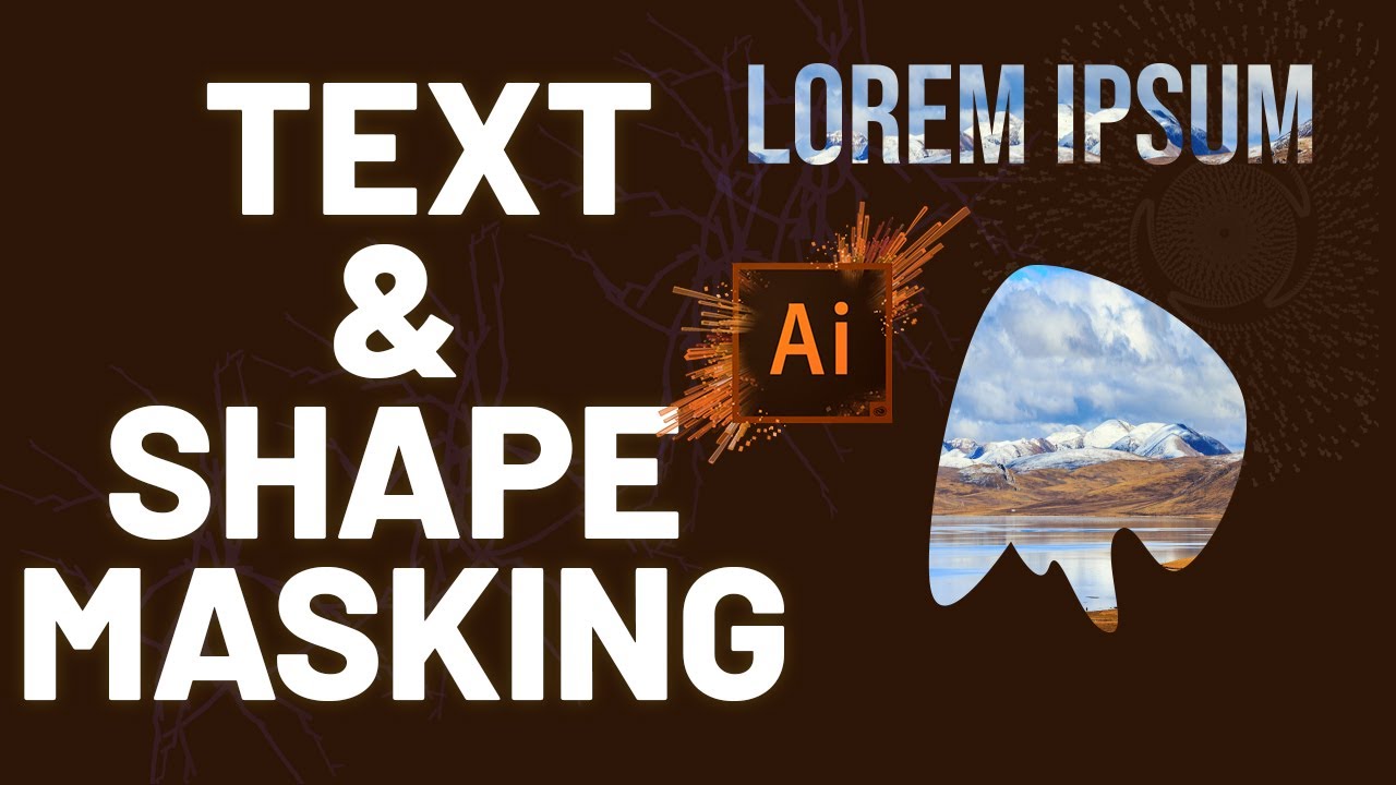 Text and shape clipping mask in Adobe Illustrator - Clipping Mask in ...