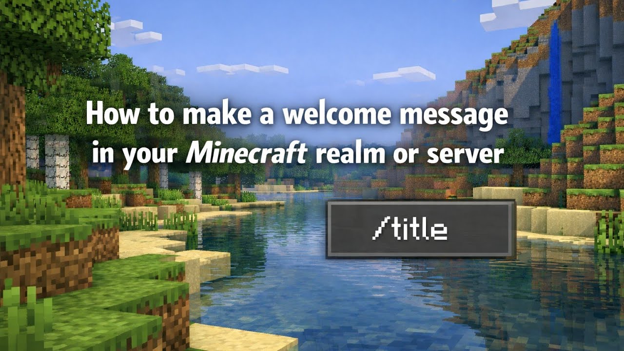 How To Make A Welcome Message In Your Server *Minecraft Bedrock ...