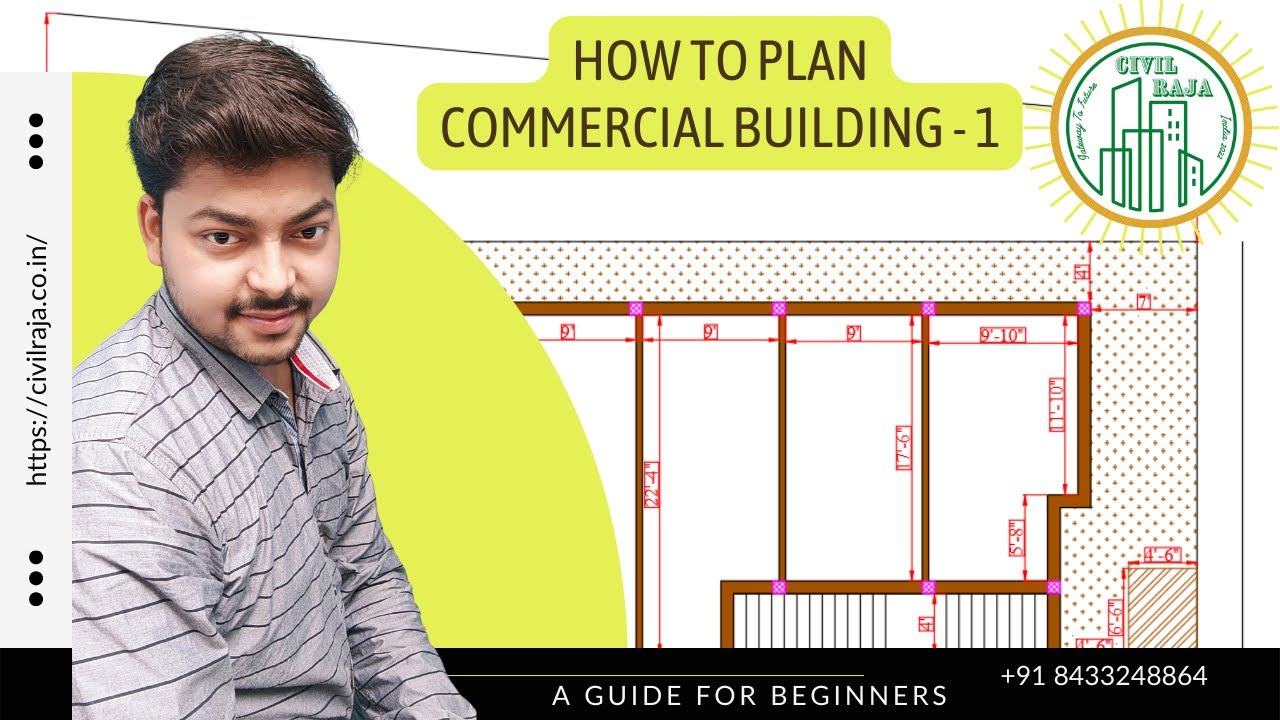 How to Plan a Commercial Building || Rough Sketch To AutoCAD Drafting ...