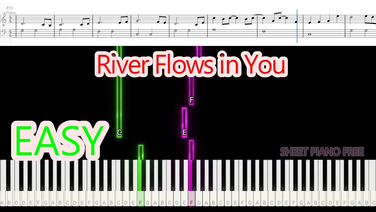 River Flows in You EASY | Sheet Free - YouTube