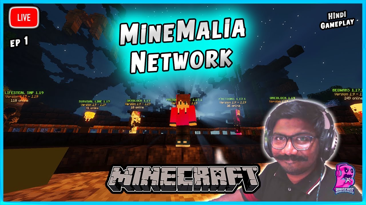 🔴 [HINDI] MineMalia Network EP 1 | IP In The Description | Nonsense - YouTube
