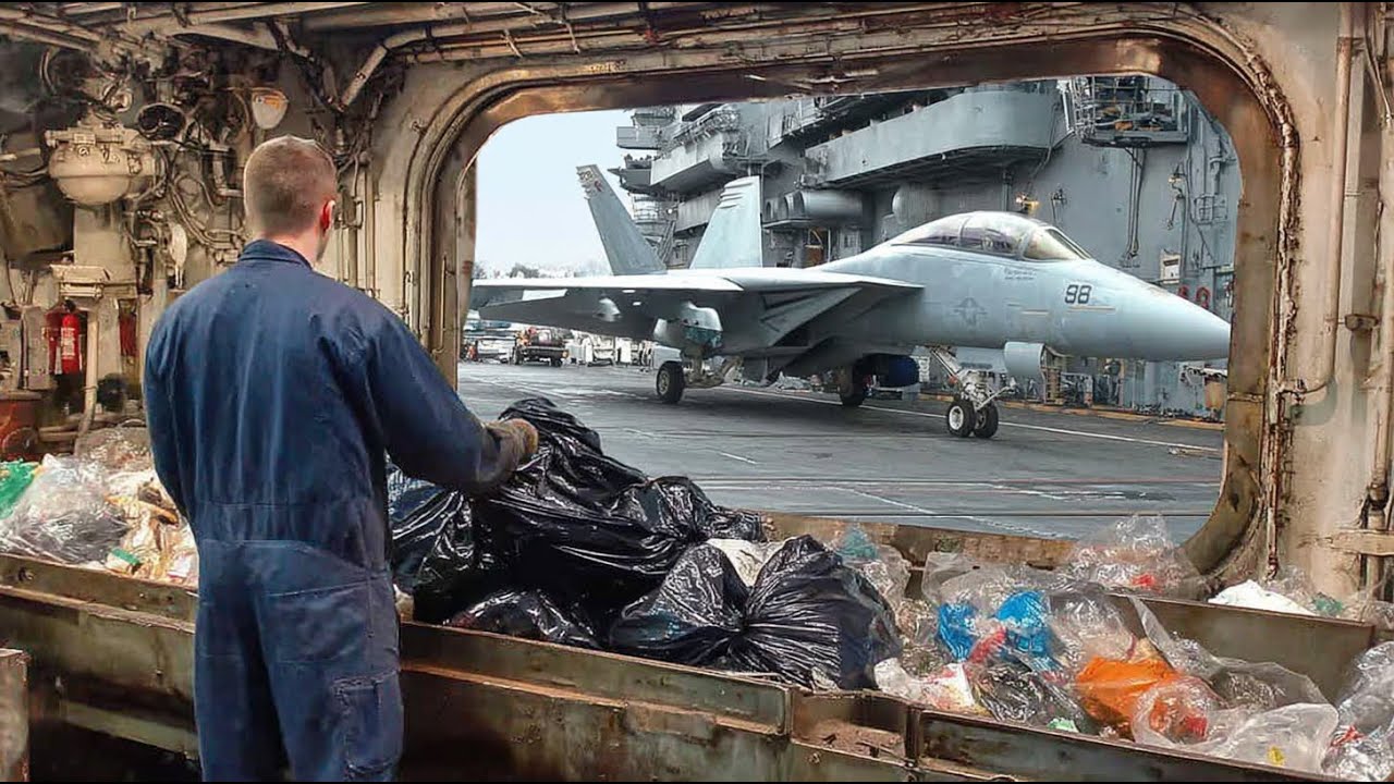 How Aircraft Carriers Deal With TONS of Trash and Waste Every Day at ...