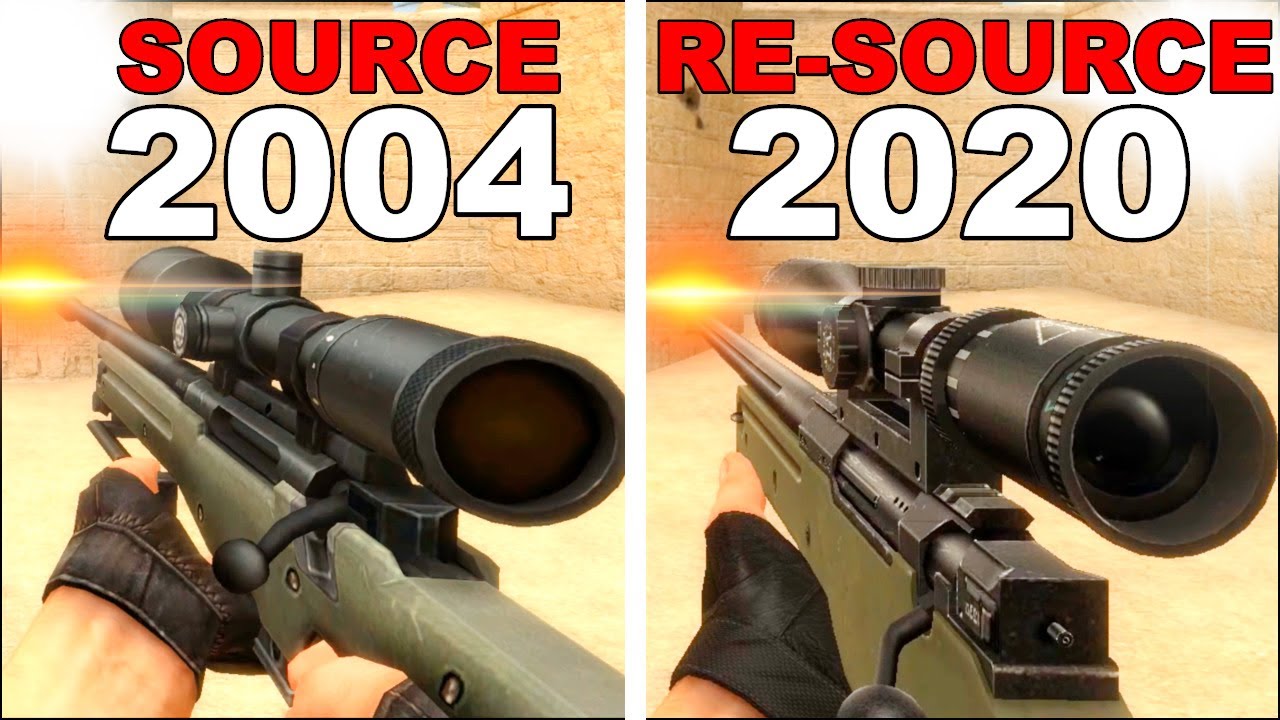 CS: Source vs. CS: Re-Source - Weapons Comparison - YouTube