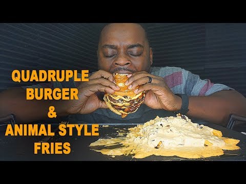 BEAST FEAST DESTROYS QUADRUPLE BURGER WITH ANIMAL STYLE FRIES