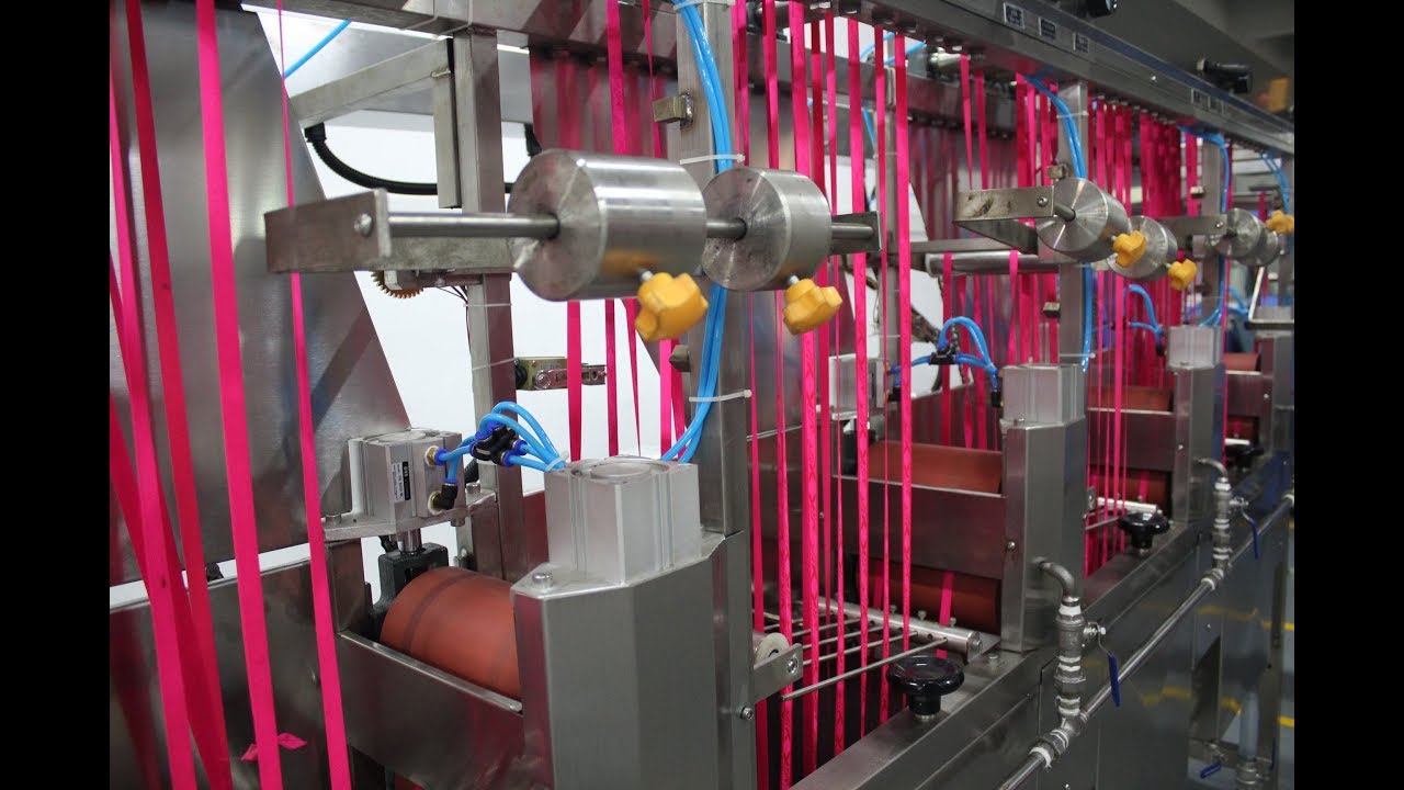KINWAH 200mm polyester Tapes Dyeing&Finishing Machine - YouTube