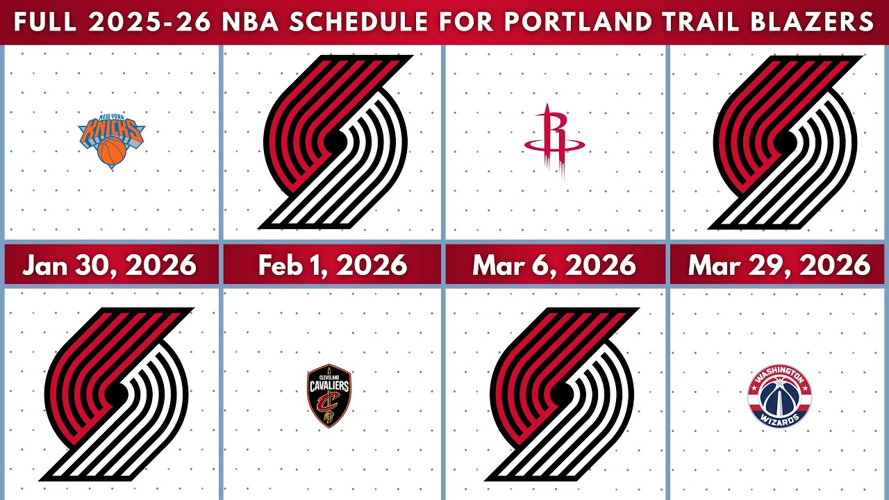 Portland Trail Blazers | Full 2025-26 NBA Schedule - YouTube