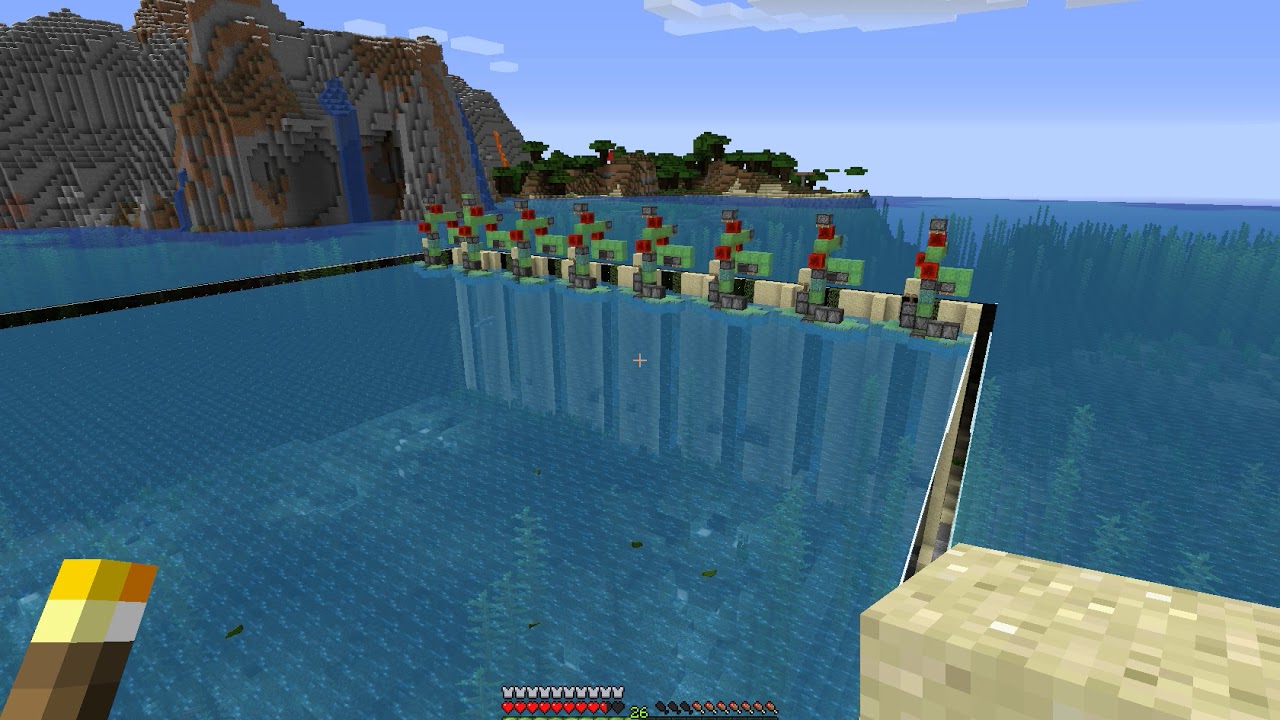 Minecraft: Guardian Farm water clearing - YouTube