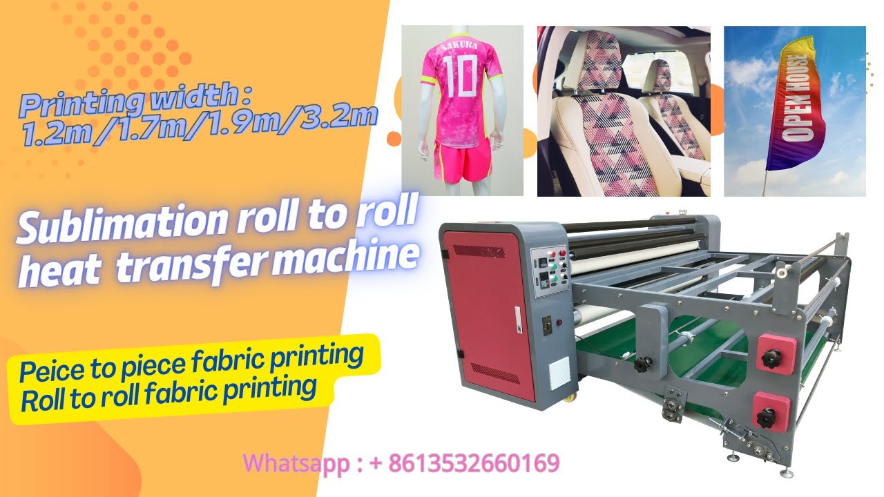 1.9m 420mm Dye sublimation roll to roll heat press settings price - YouTube