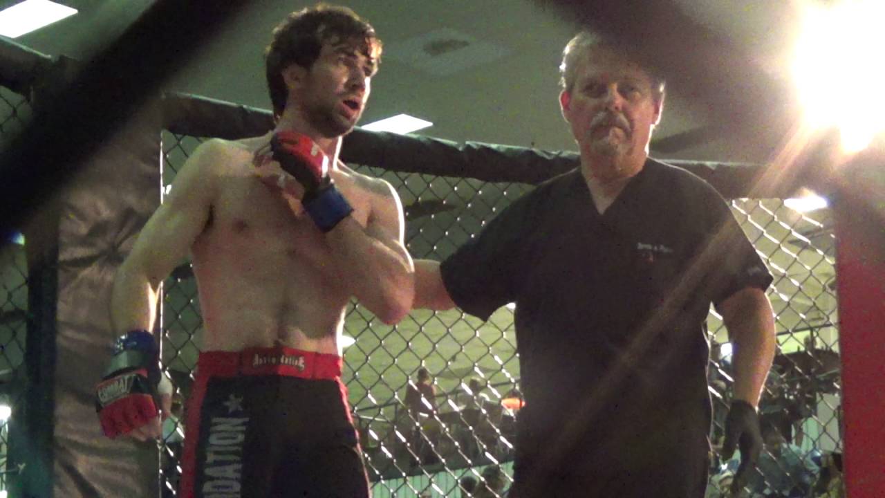 MMA Cage Fight - Live in First Row! - YouTube