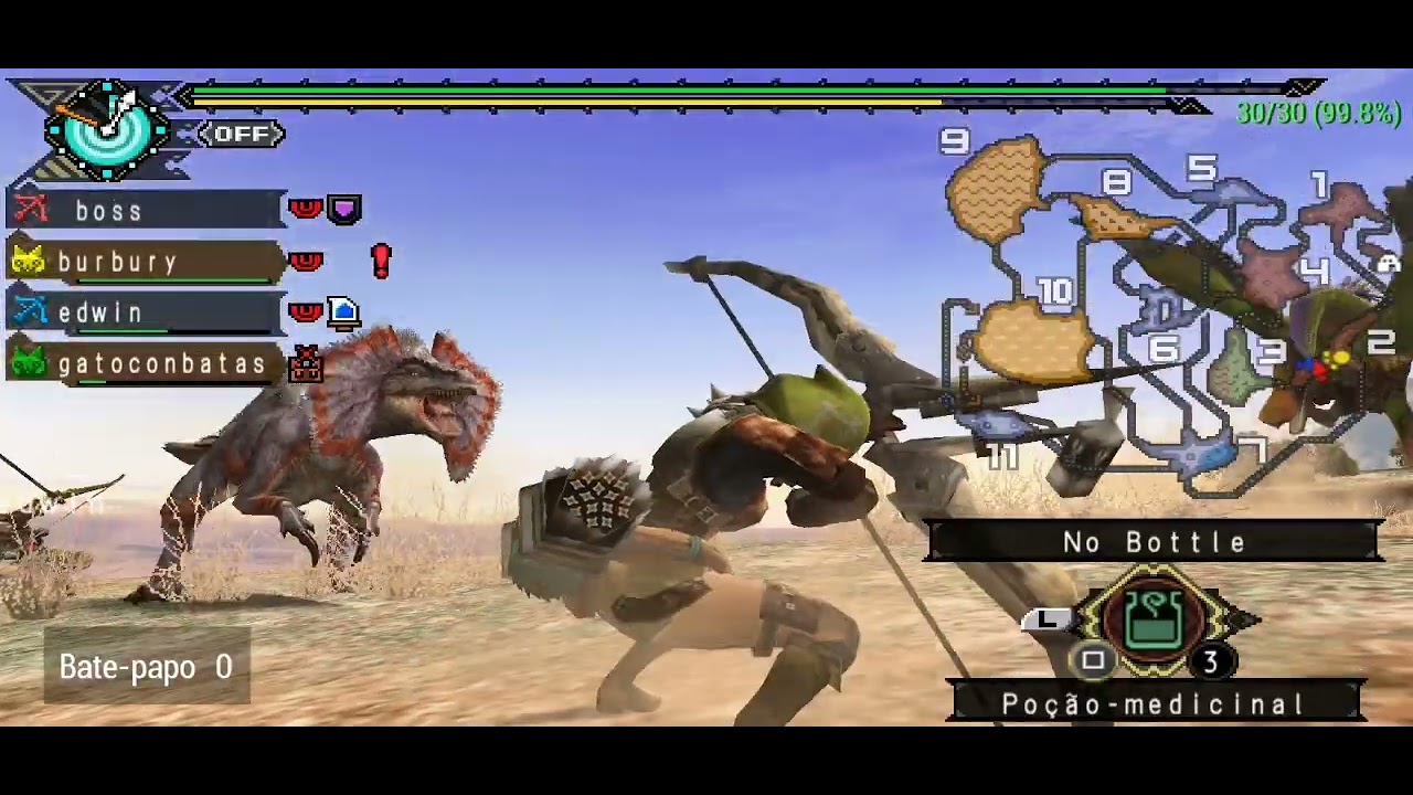 MONSTER HUNTER PORTABLE 3RD PSP - ONLINE - BOSS & EDWIN - GAME PLAY ...