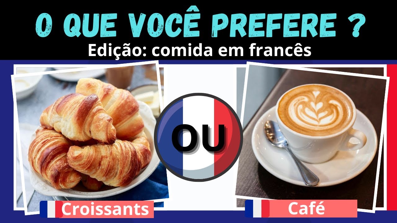APRENDA FRANCÊS COM COMIDA | QUAL VOCÊ ESCOLHE?🥐🍩 Vocabulário em ...