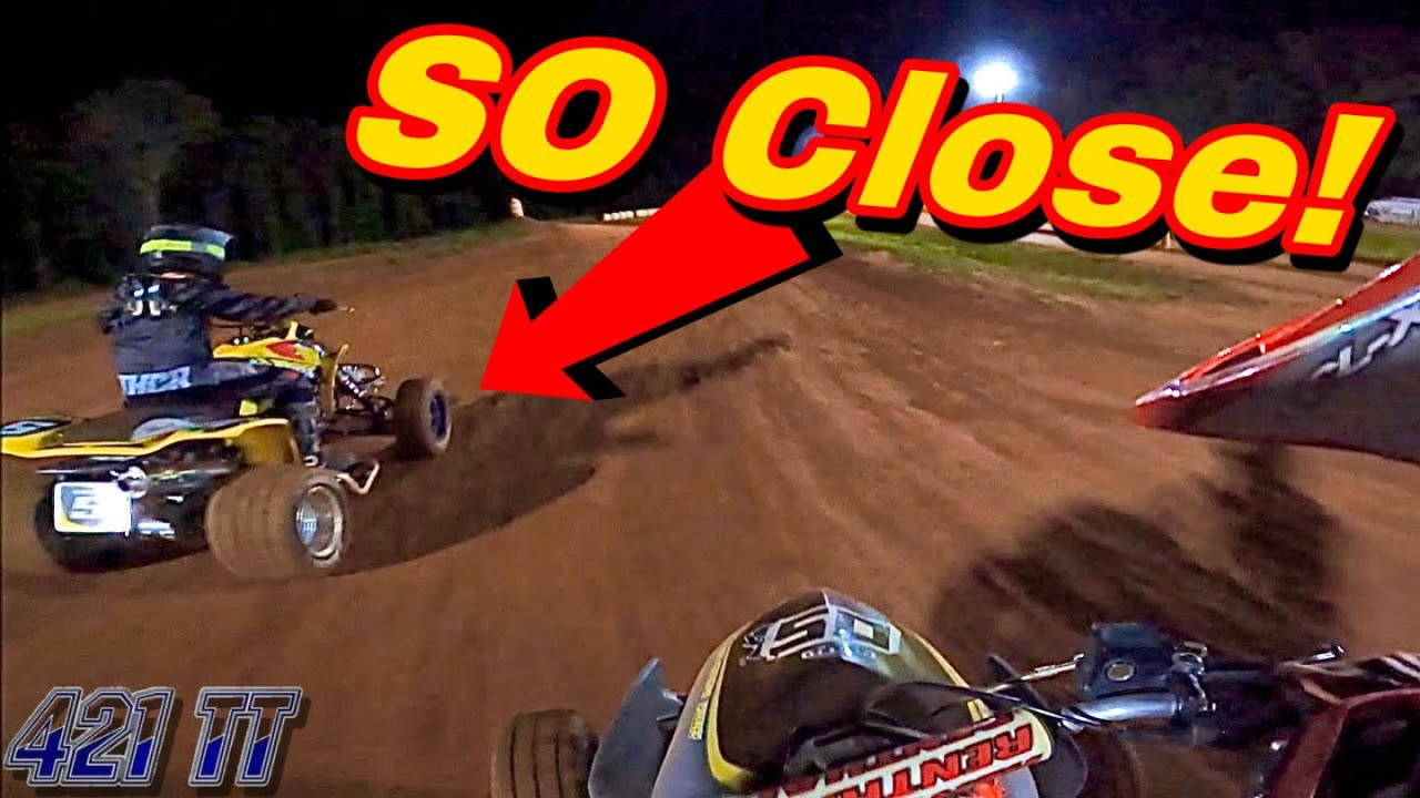 He ALMOST BEAT ME!! SUPER Close ATV Flat Track Race! Novice & 16-29 ...