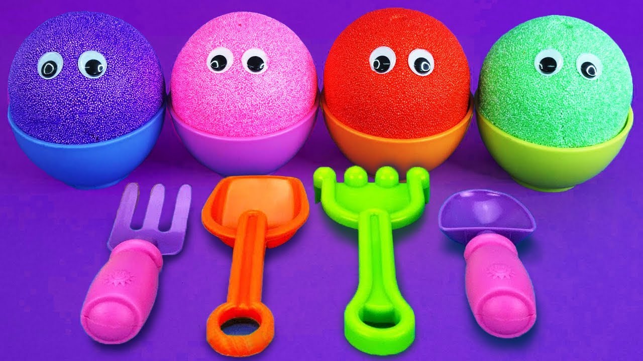 Play Foam Ice Cream Cups Doki Doki Squishy Unicorn Learn Colors ...