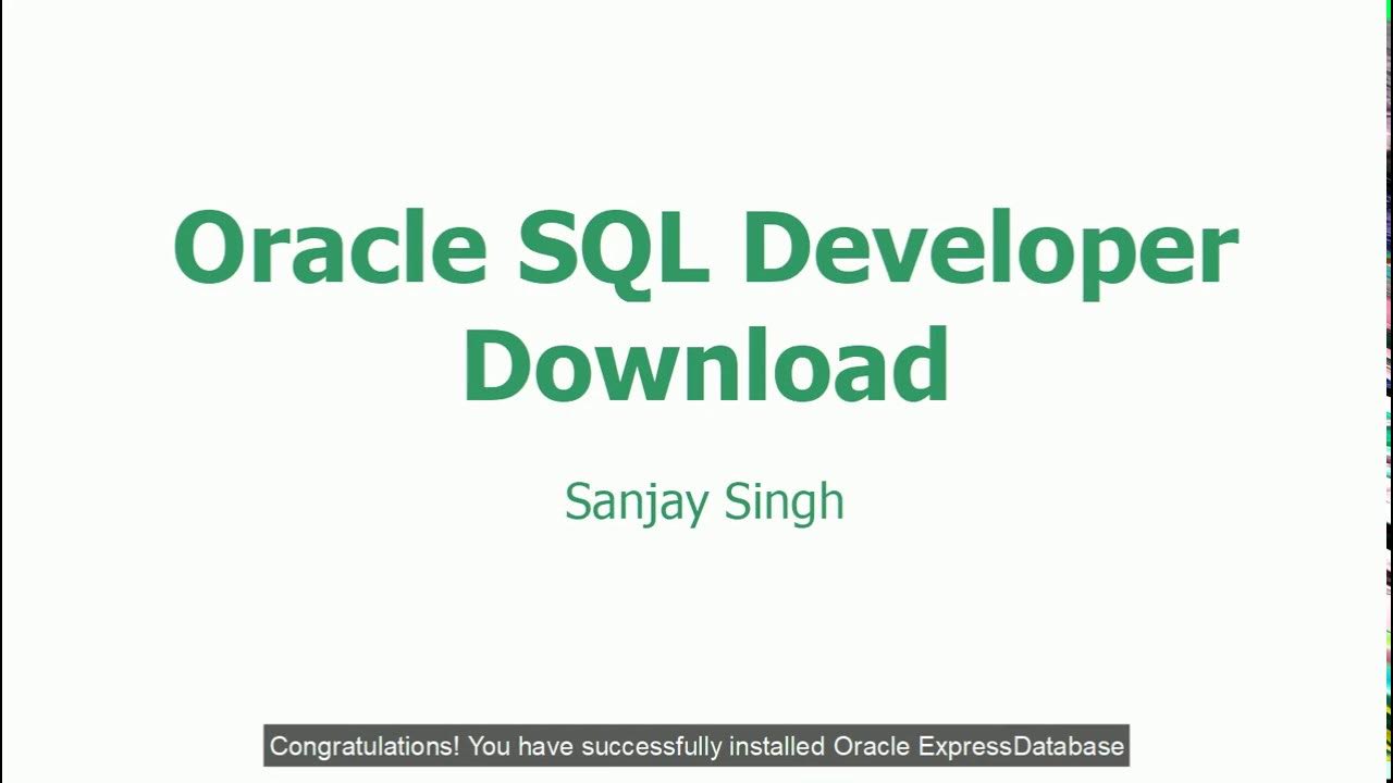 SQL Developer Download - YouTube