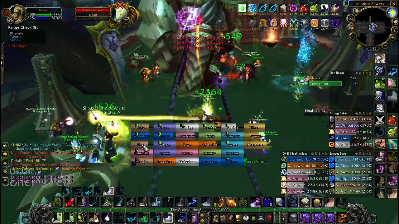 Resto Druid POV High warlord Naj'entus - Regrowth cheese 99% parse ...